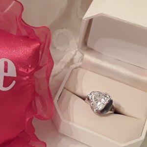 J&M Designs | Jewelry | New Jm 925 Solid Sterling Silver Heart Cz Ring ...